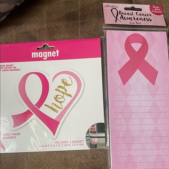 Other | Breast Cancer Magnet And Notepad Set | Poshmark